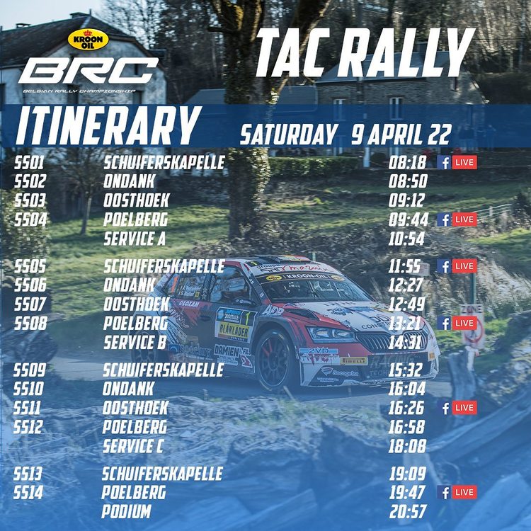 De TAC Rally live te volgen via BRC Facebook Live - Belgian Rally ...
