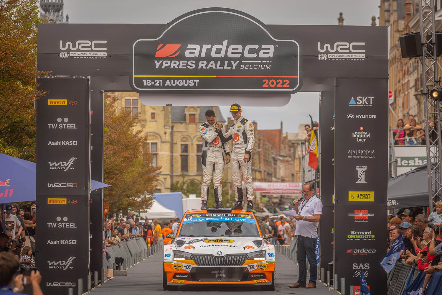 Chris Ingram aan de start van de Ardeca Ypres Rally - Belgian Rally ...
